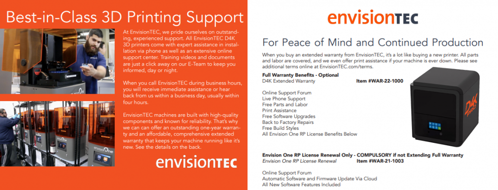 EnvisionTEC Warranty – Navtech Practice Solutions